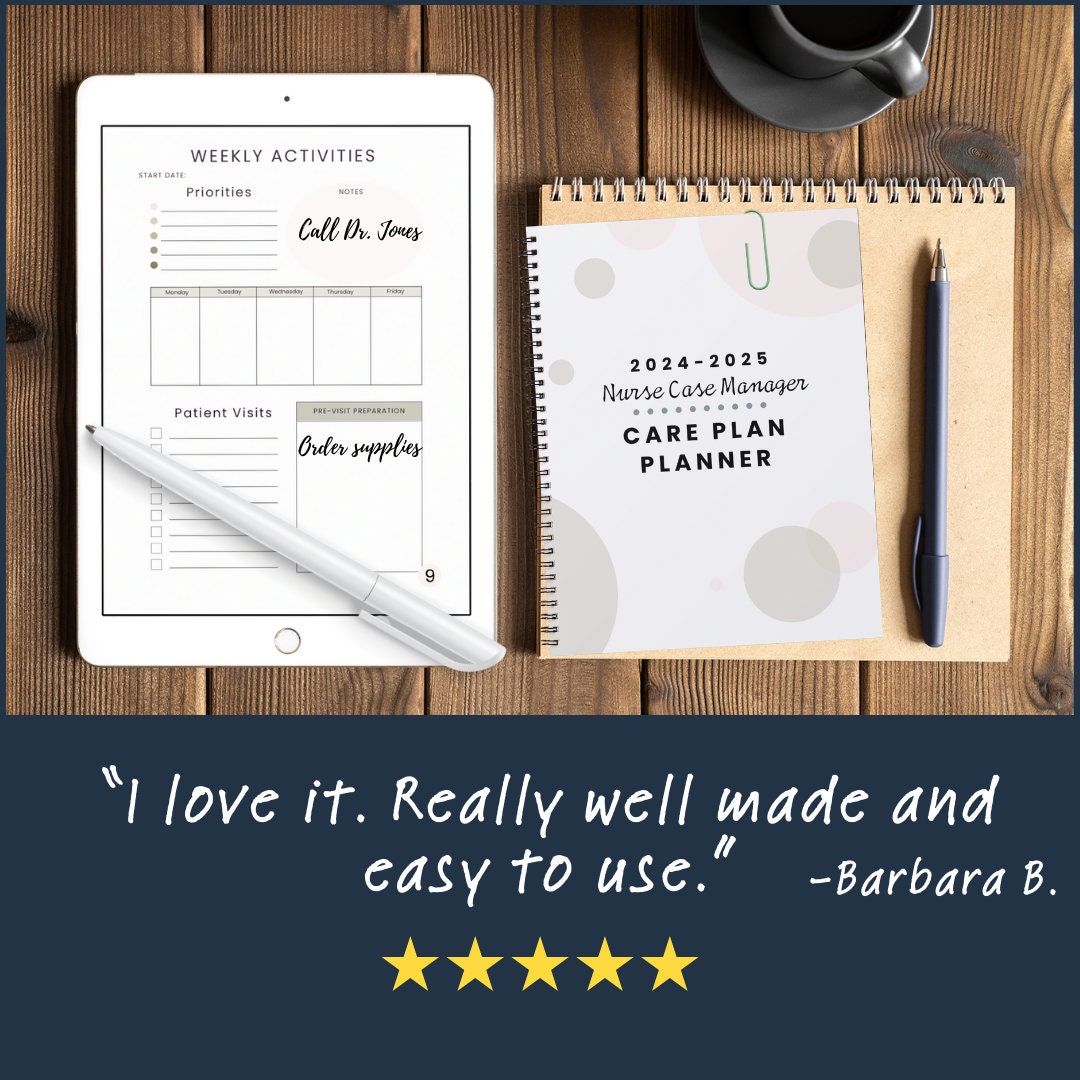 Nurse Case Manager Printable Planner, Case Management Care Planning ...