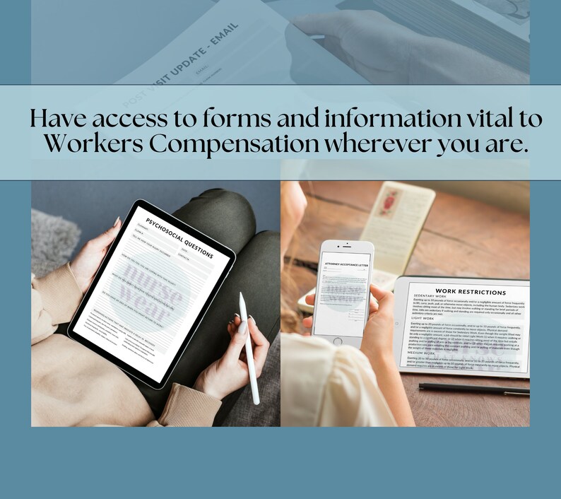 Workers Comp PDF Bundle, Case Manager Fillable Documents, Case ...