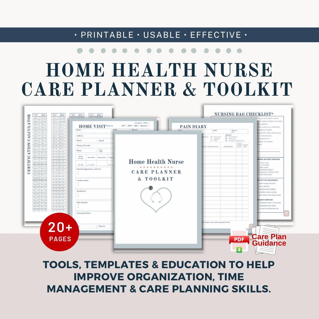 Home Healthcare Nurse Planner & Scheduling Forms, Skilled Nursing ...