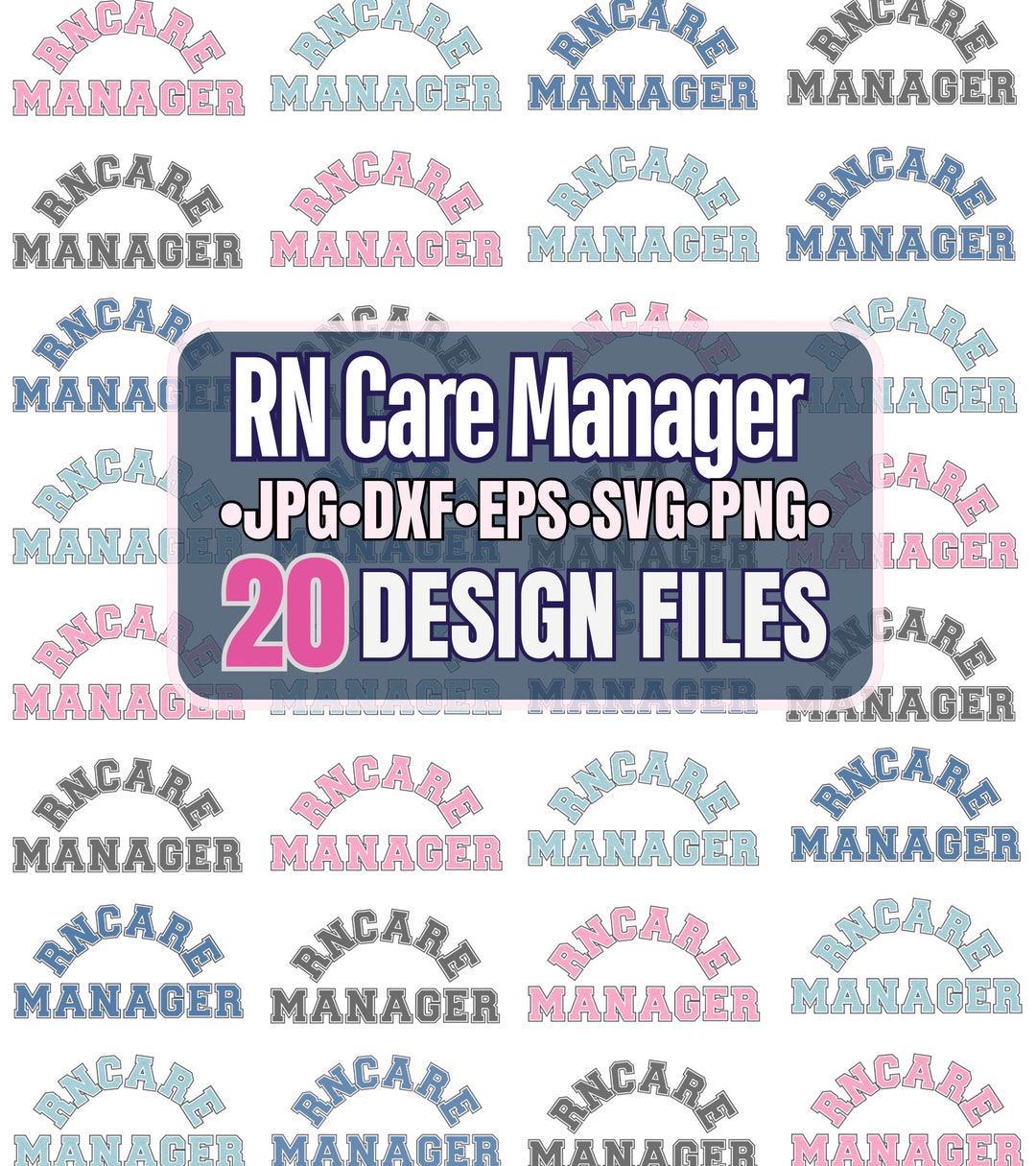 RN Care Manager College Font Designs Svg EPS PNG Dxf Jpg Files Instant ...