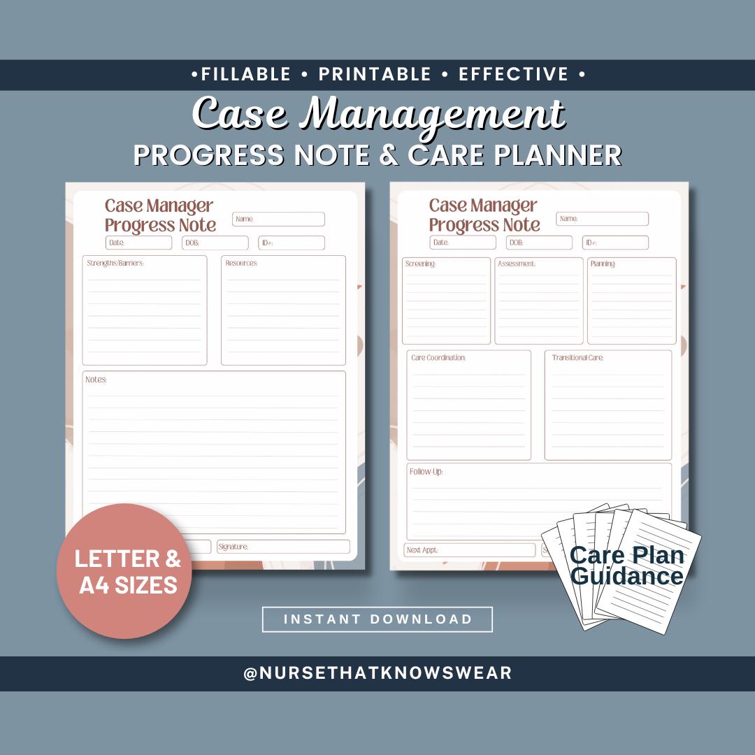 Case Manager Progress Note, Care RN Management Intake Form, Medical ...