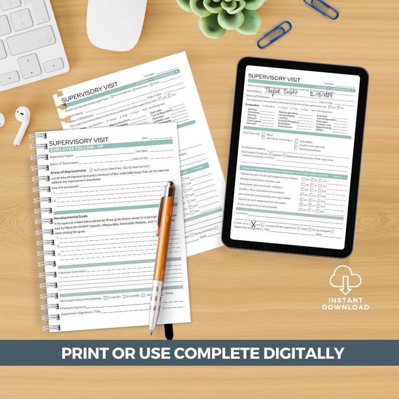 Supervisory Home Health Visit Form, Nursing Assistant Home Supervision ...