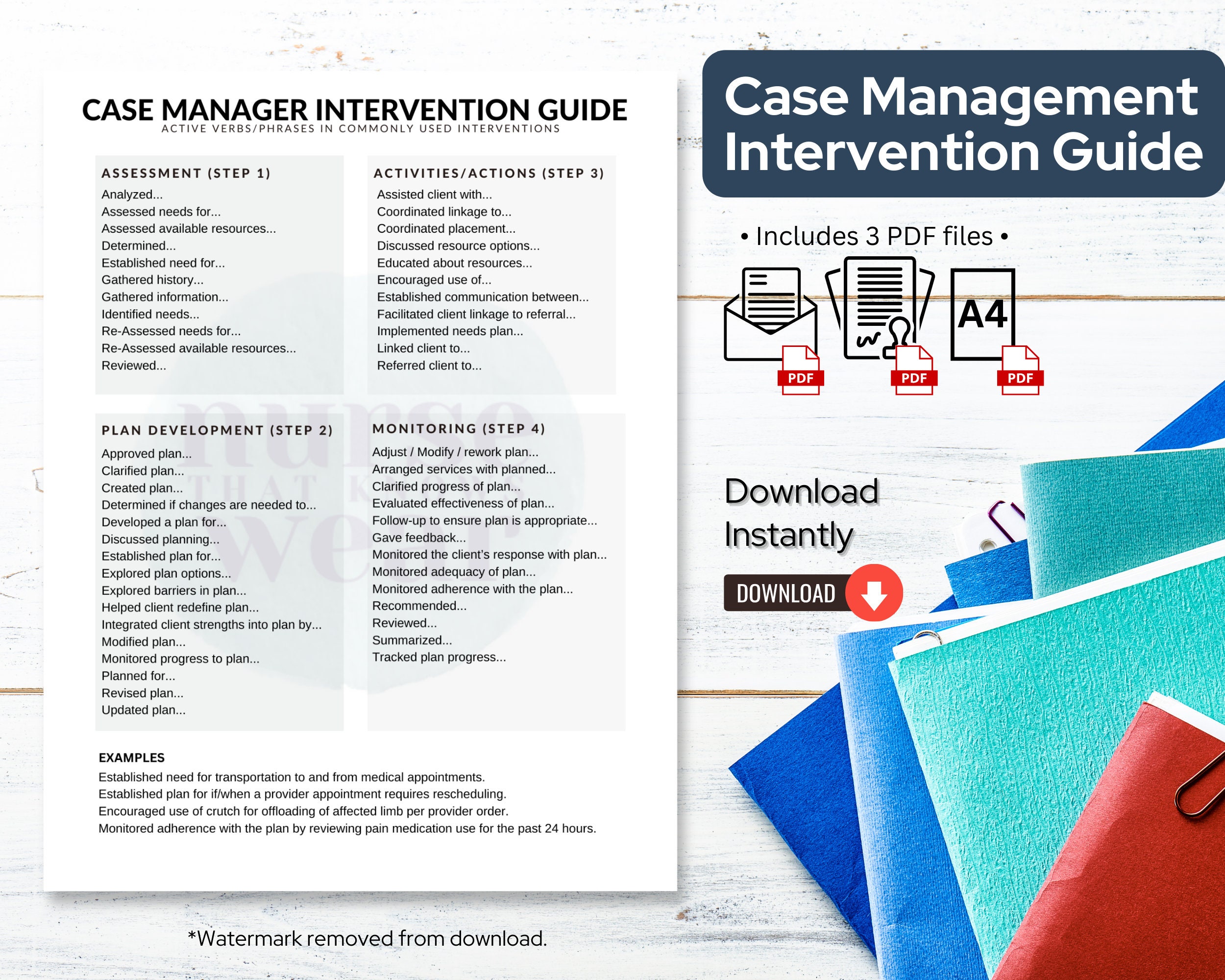 Case Manager Intervention Guide, Case Management Cheat Sheet, Instant ... Case Manager Intervention Guide, Case Management Cheat Sheet, Instant ...