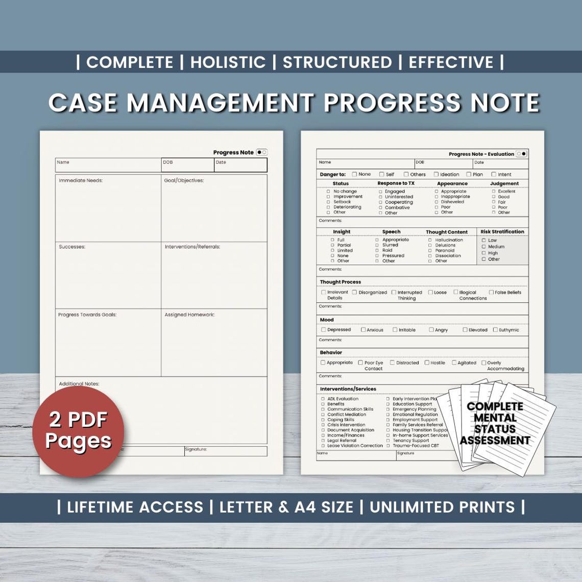 Case Management Social Worker Progress Note, Behavioral Health ...