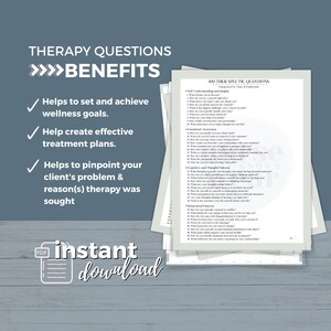 Therapy Questions Cheat Sheet for Counselors Open Ended Questions & One ...