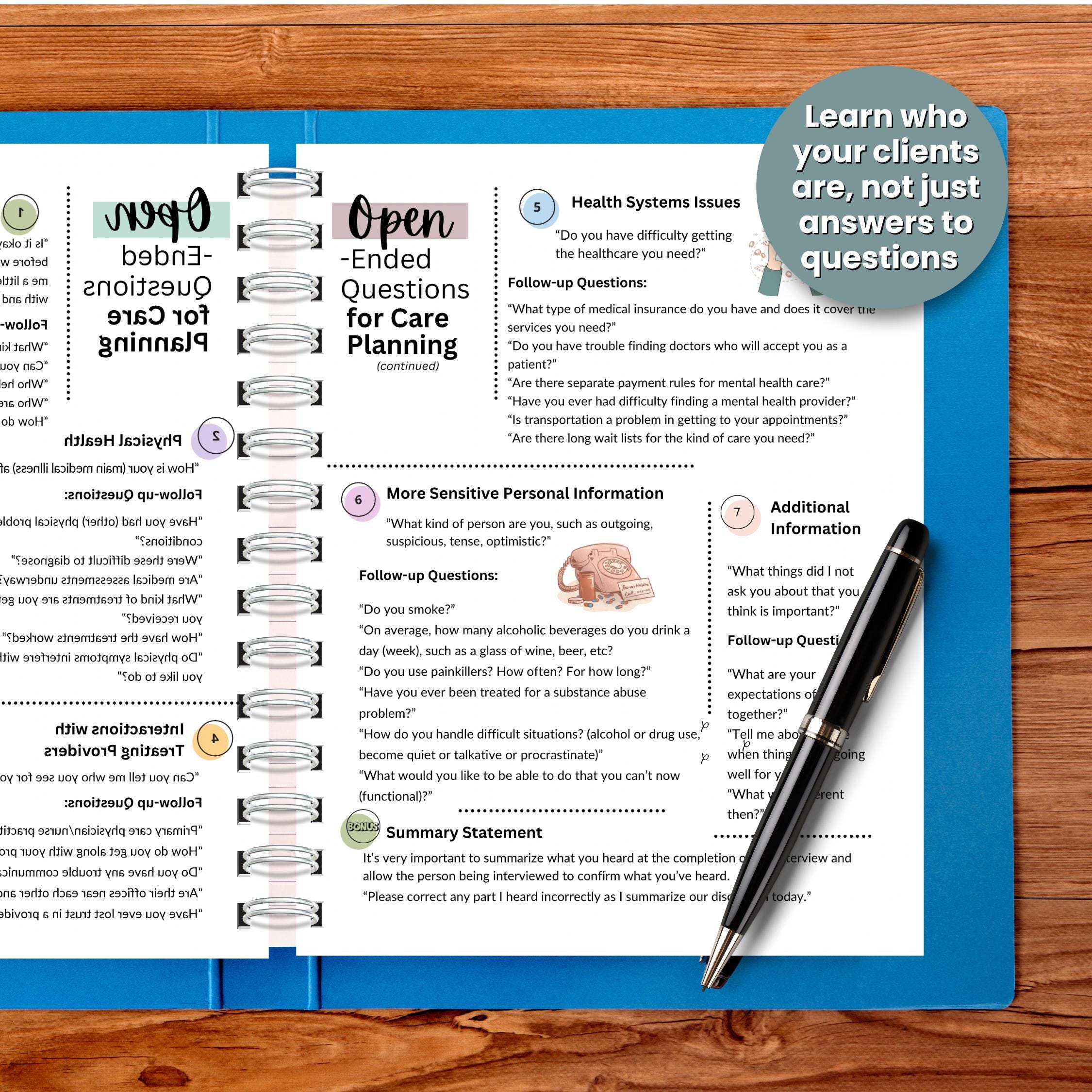 Case Management Cheat Sheet Questions for Care Planning, Social Worker ...