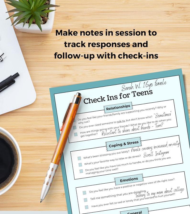 Teen Therapy Questions, Teen Check-ins, Teenager Doesn't Talk Prompts ...