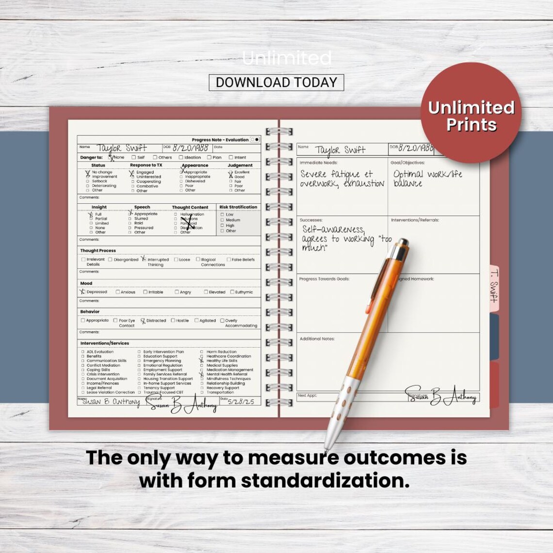 Case Management Social Worker Progress Note, Behavioral Health ...