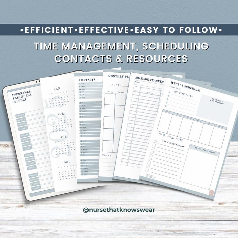 2025 Home Health Nurse Printable Planner, Skilled Nursing Home Visits ...