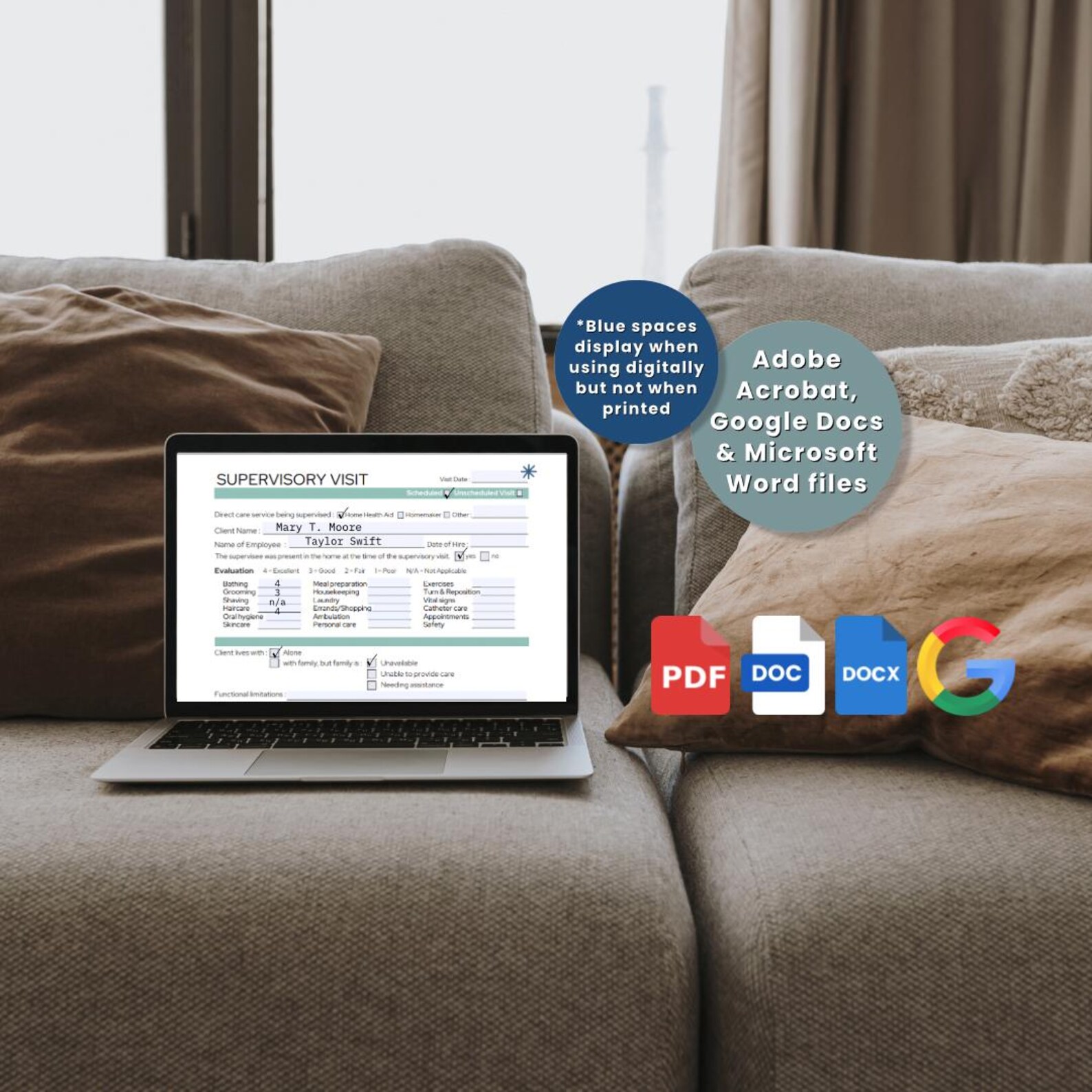 Supervisory Home Health Visit Form, Nursing Assistant Home Supervision ...