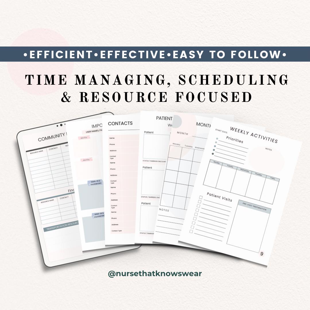 Case Manager Care Planning Printable Planner, Nurse Care Management ...
