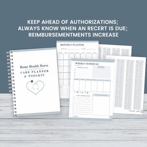 Home Health Nurse Printable Planner, Skilled Nursing Home Visits ...