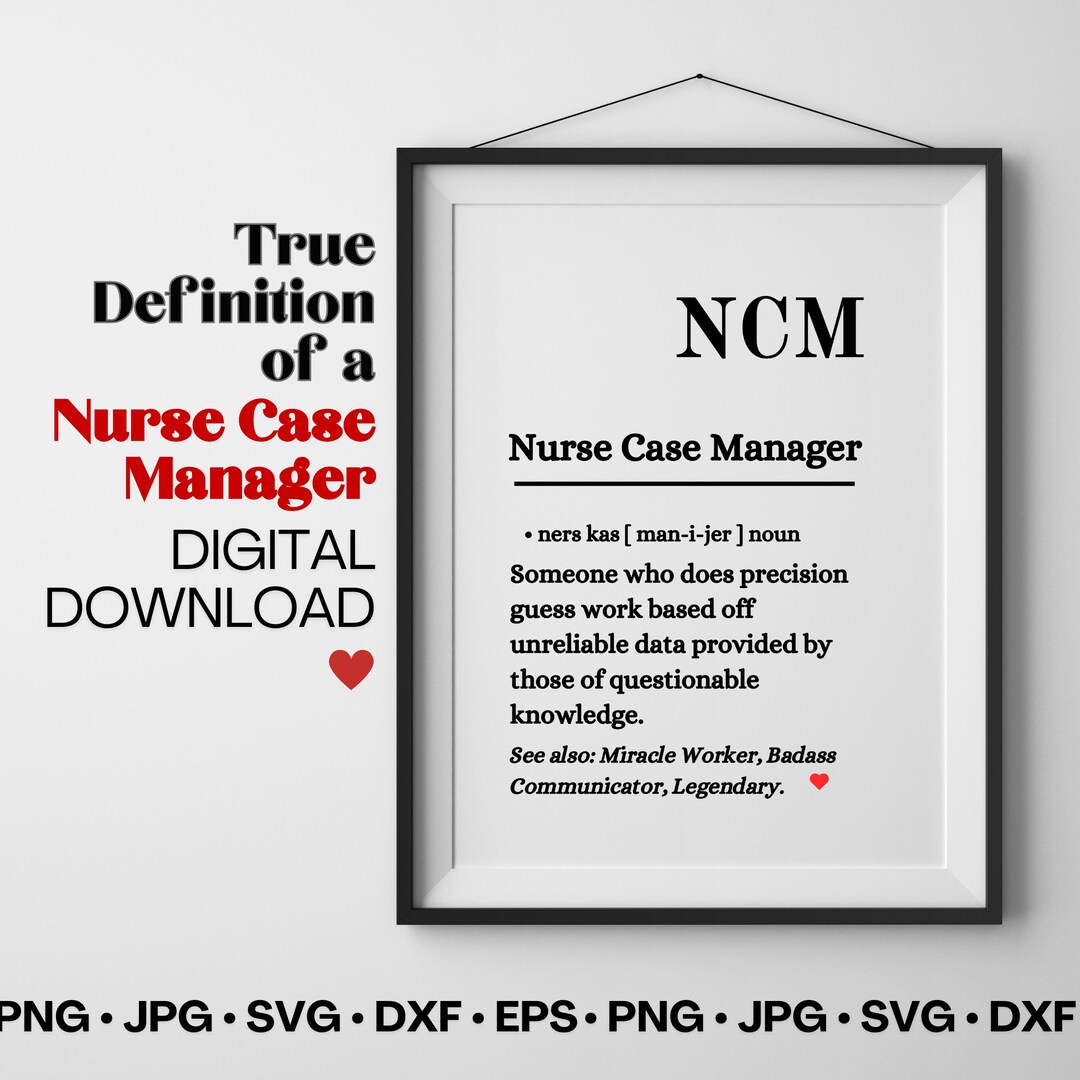 Nurse Case Manager Printable, Digital Download for RN Care Management ...