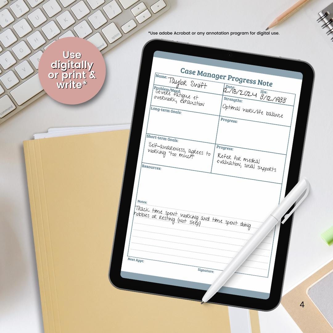 Case Manager Progress Note, Nurse Case Management Intake Note, Social ...