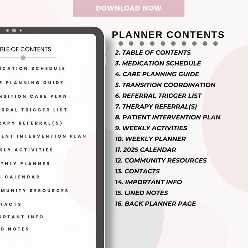 2025 RN Case Manager Printable Planner, Certified Case Management ...