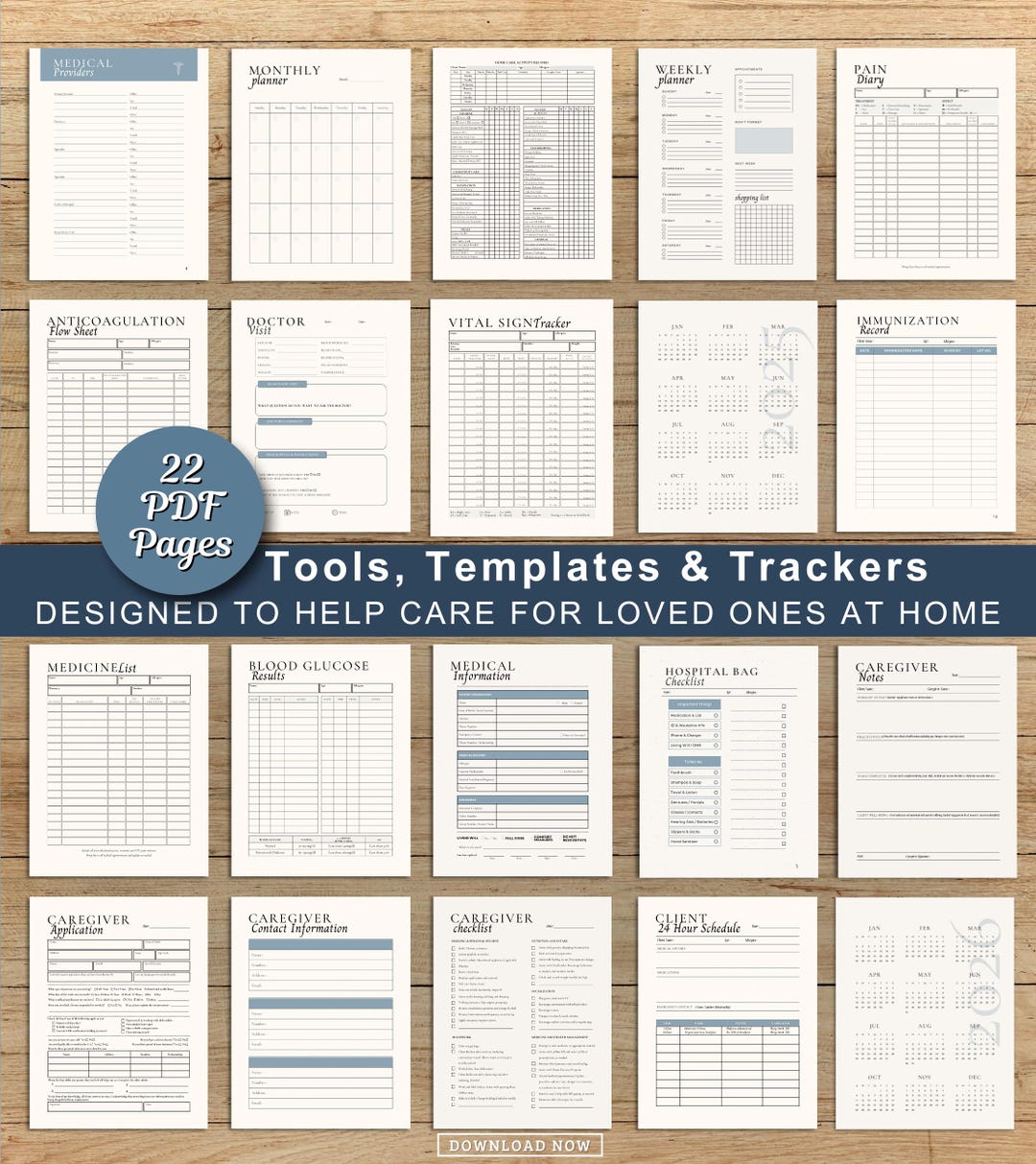 Ultimate Caregiver Planner Templates, Editable Elderly Helper Checklist ...