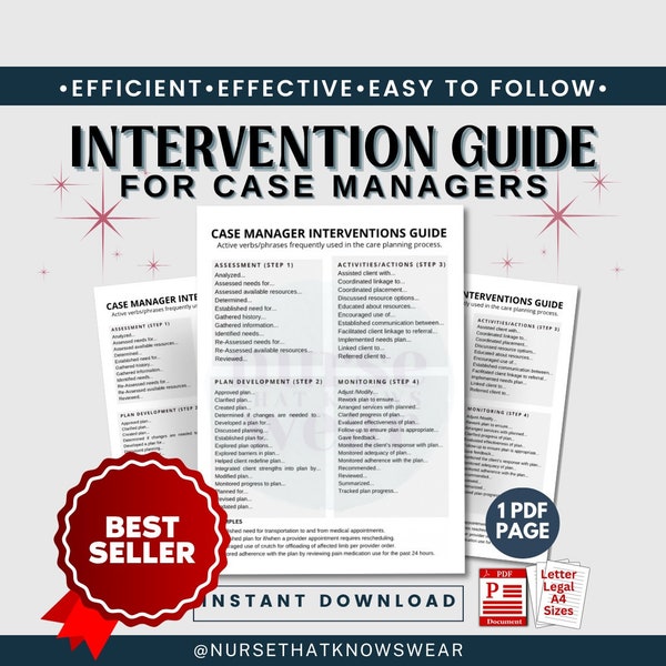 Social Work Intervention Plan - Etsy