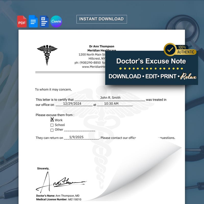 Fake Doctor Signature - Etsy UK