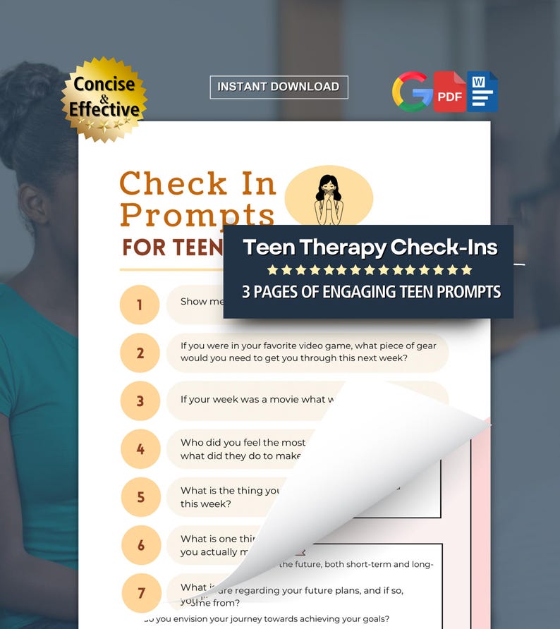 Teen Therapy Questions, Teen Check-ins, Teenager Doesn't Talk Prompts ...