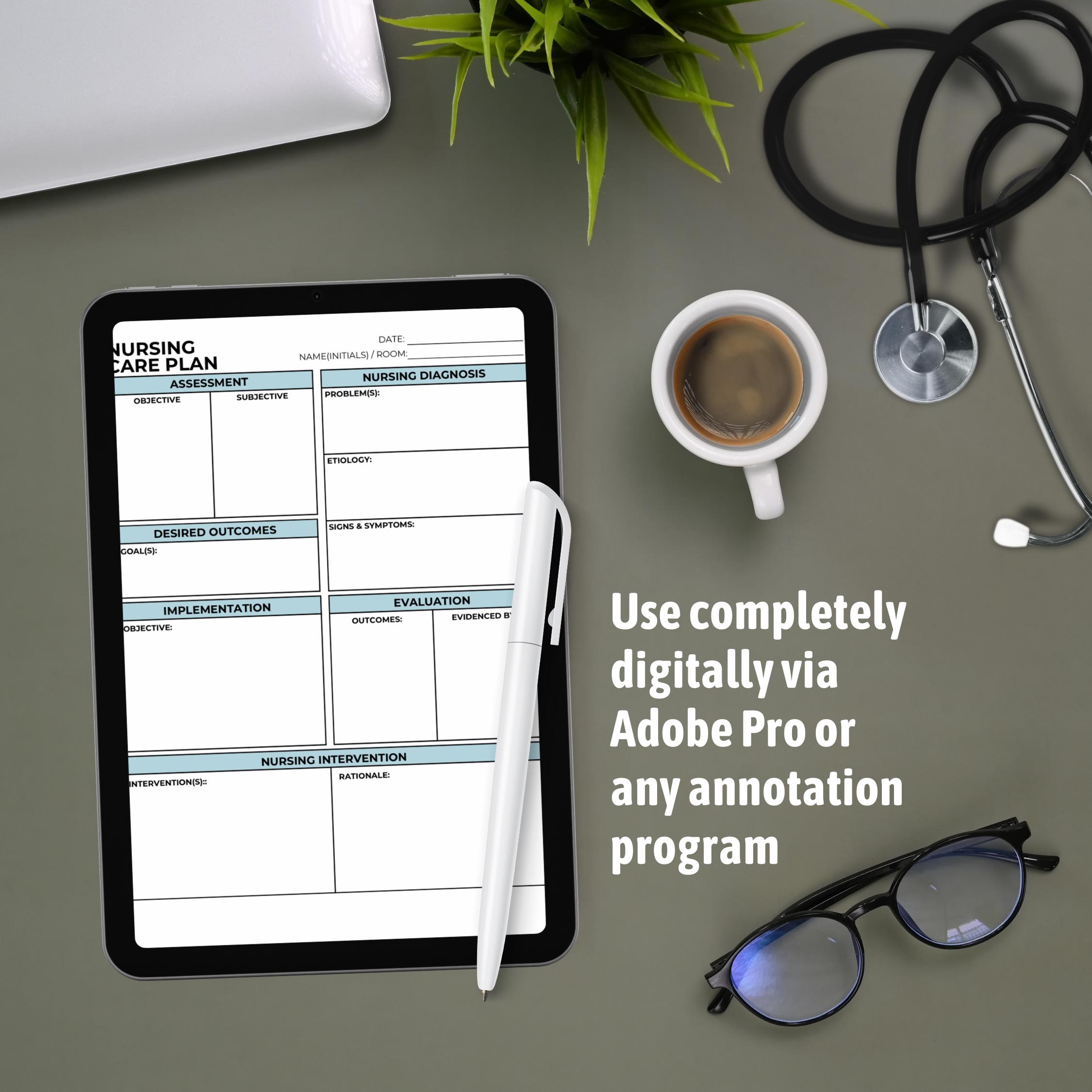 Printable Care Plan Templates, Nursing Care Planning Forms, Nursing ...