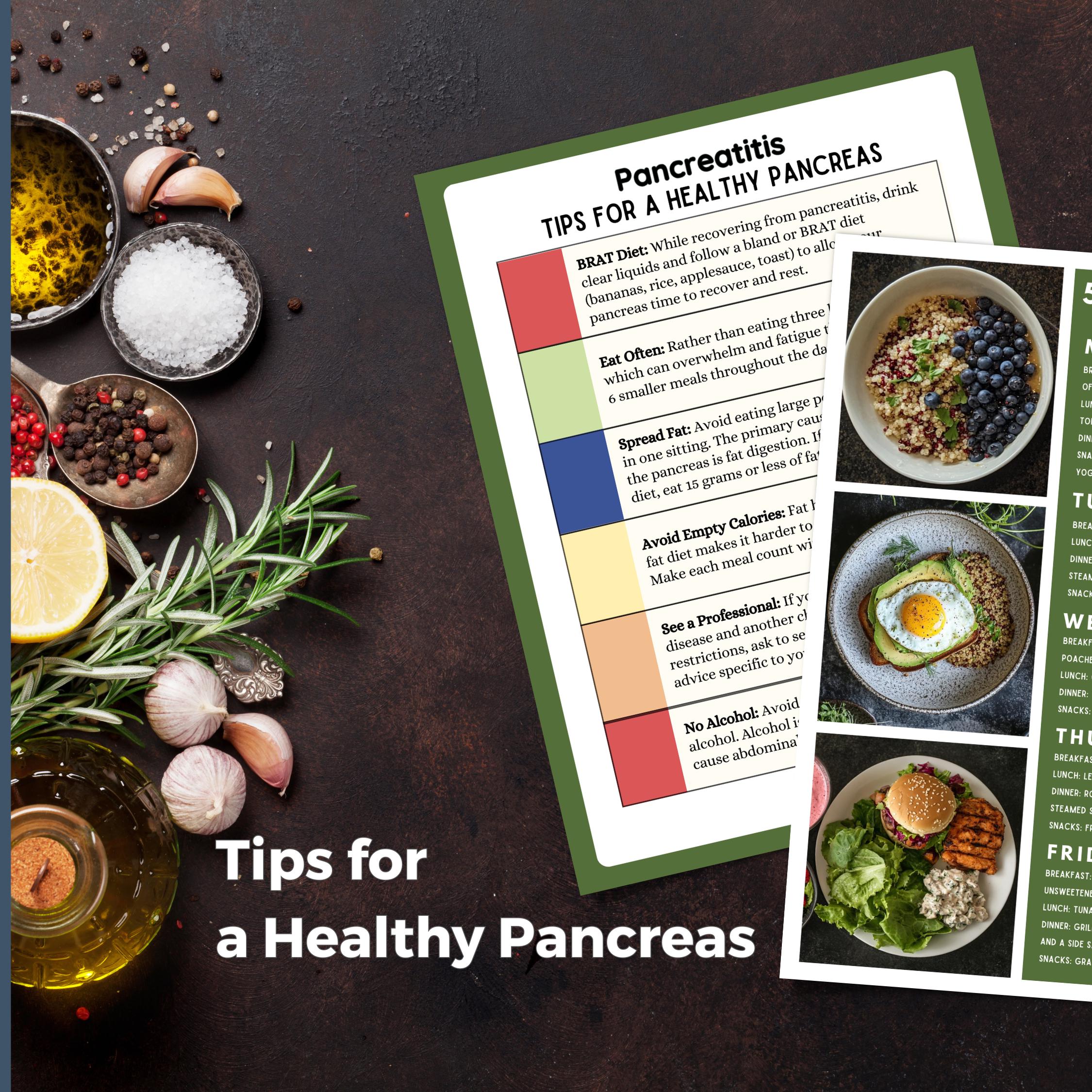 Pancreatitis Diet Poster, Pancreatitis Foods List, Printable Foods ...