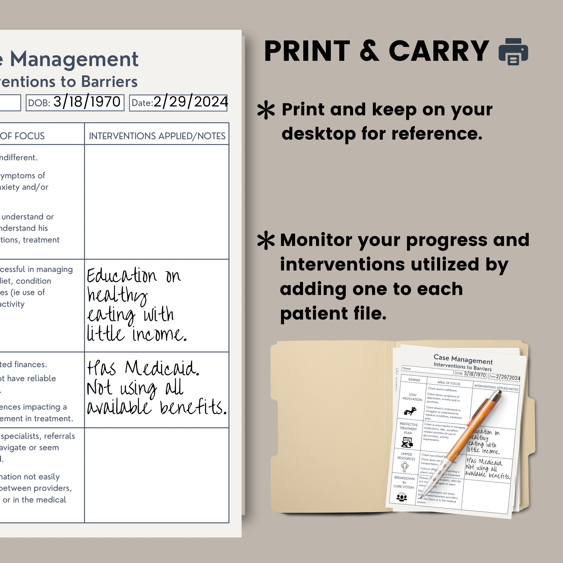 Case Management Interventions to Barriers Guide, Nurse Case Manager ...