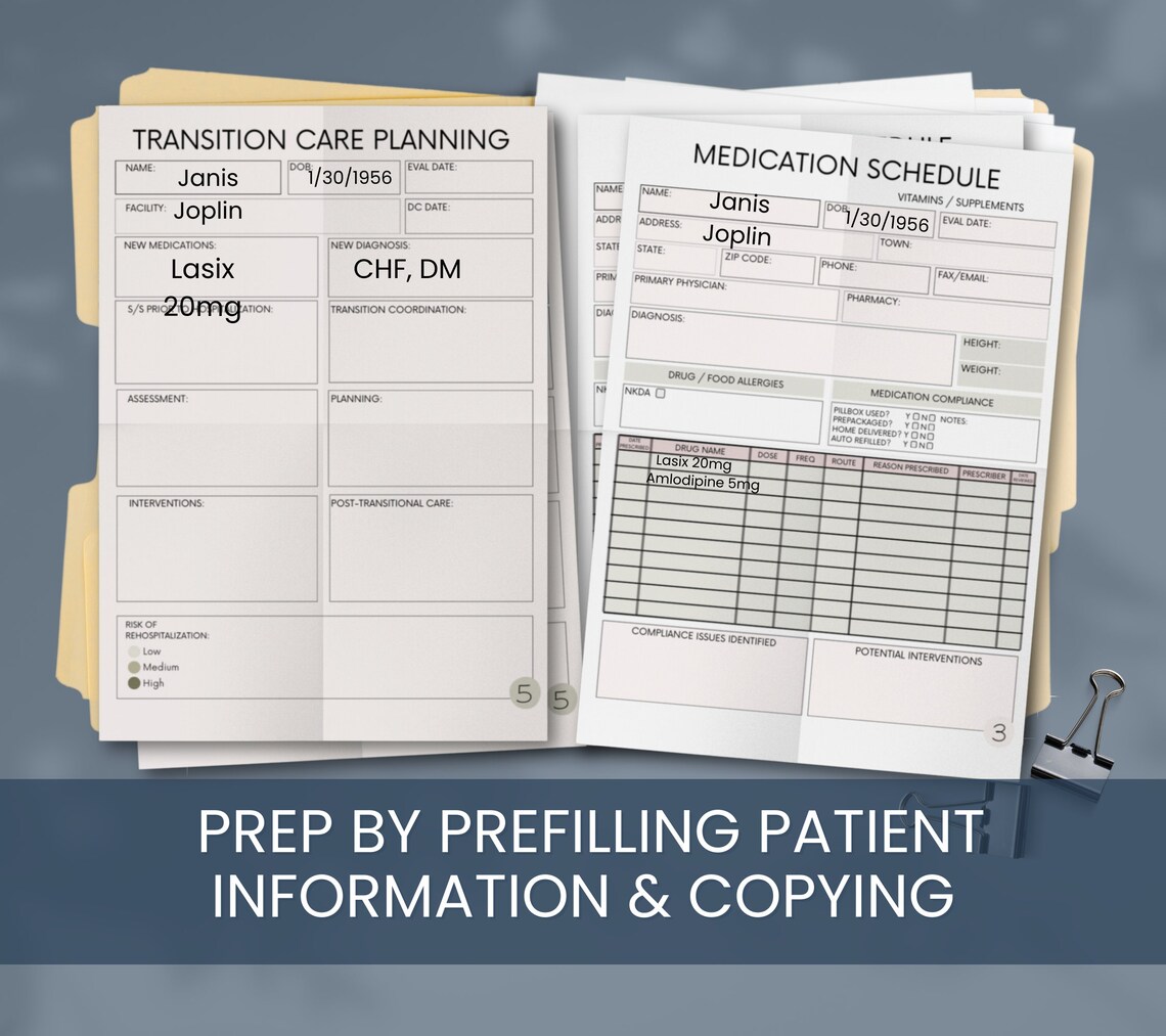 Nurse Case Manager Printable Planner, Case Management Care Planning ...