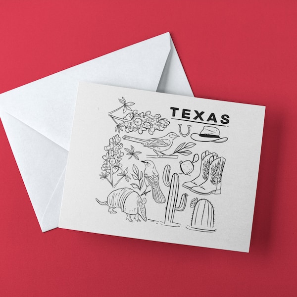 Texas Christmas Card - Etsy