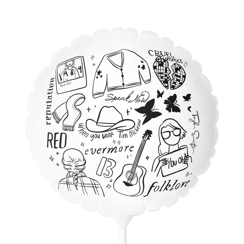 Taylor Line Art Collection Balloon round and Heart-shaped, 11 - Etsy