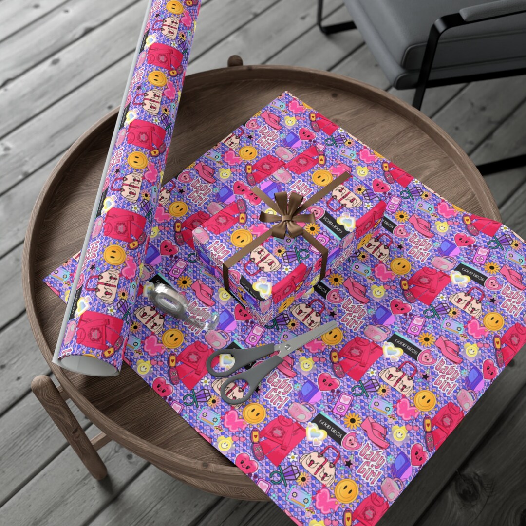 Millennial Y2K Pink Punk Gift Wrap Paper90s Nostalgia - Etsy