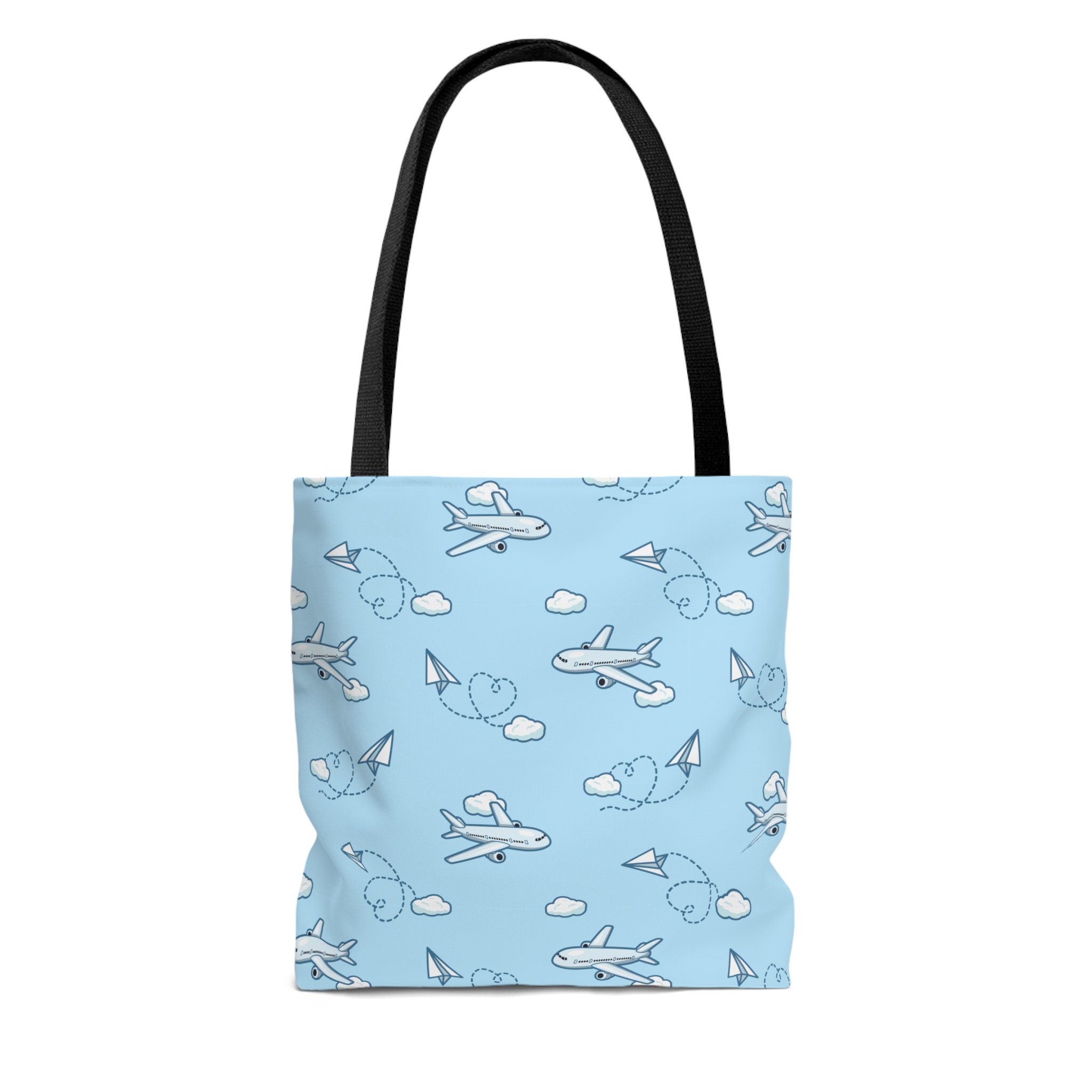 Airplane & Paper Planes Pattern Tote Bagbirthday Party Giftflight Crew ...