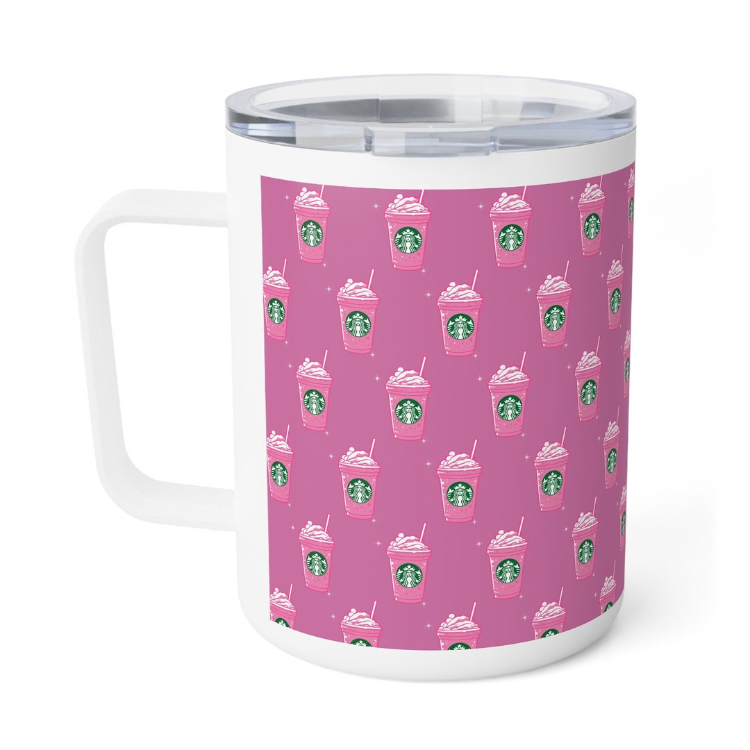Coffee Frappuccino Pink Insulated Coffee Mug 10ozbirthday Gifttravel ...