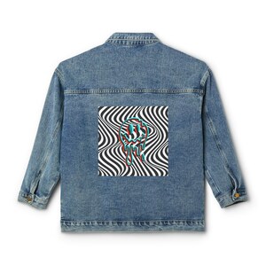 Melting Smiley Face Waves Women's Denim Jacket - Etsy