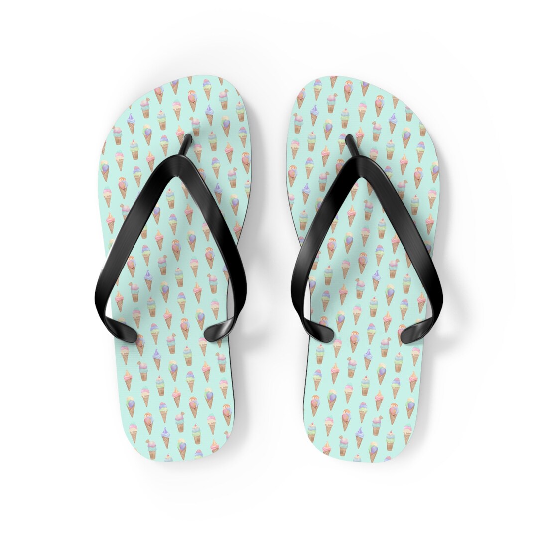 Trendy Ice Cream Teal Flip Flopssummer Vibesbirthday Party Giftmothers ...