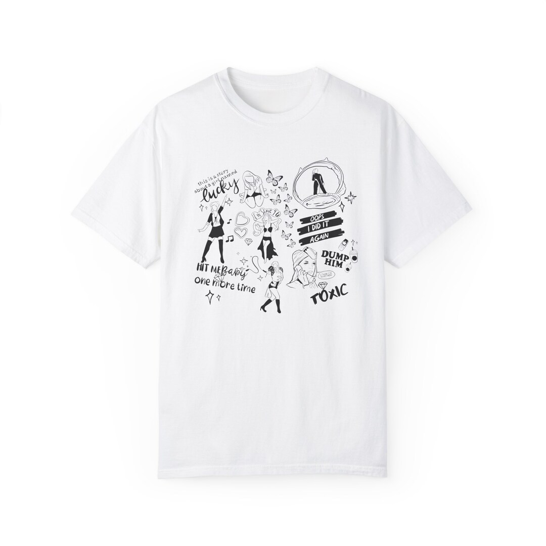 Britney Line Art Collection T-shirttrendy Teefan Girl Gifty2k ...