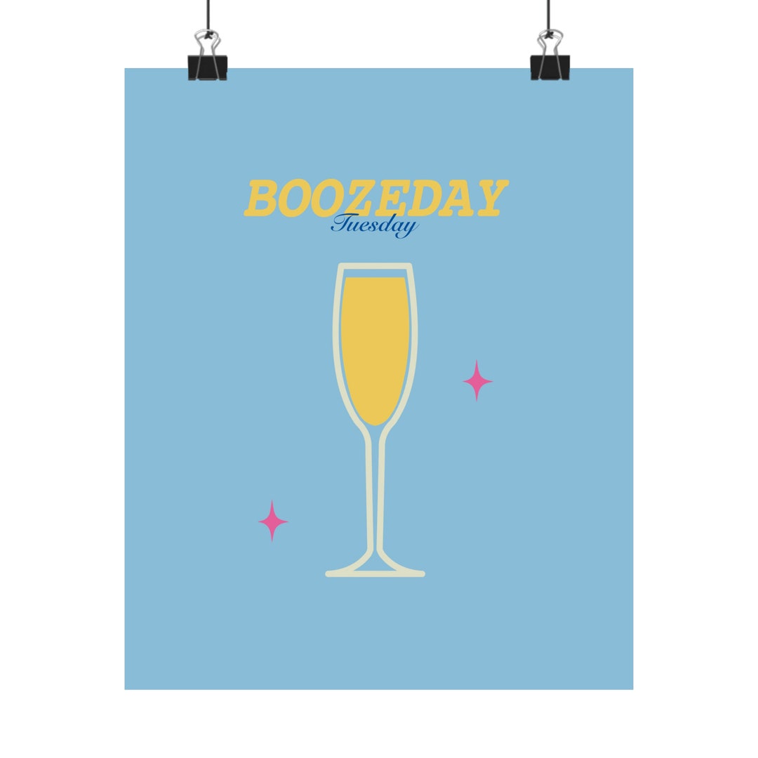 Boozeday Tuesday Wall Postersaesthetic Posterhome Decorvertical ...