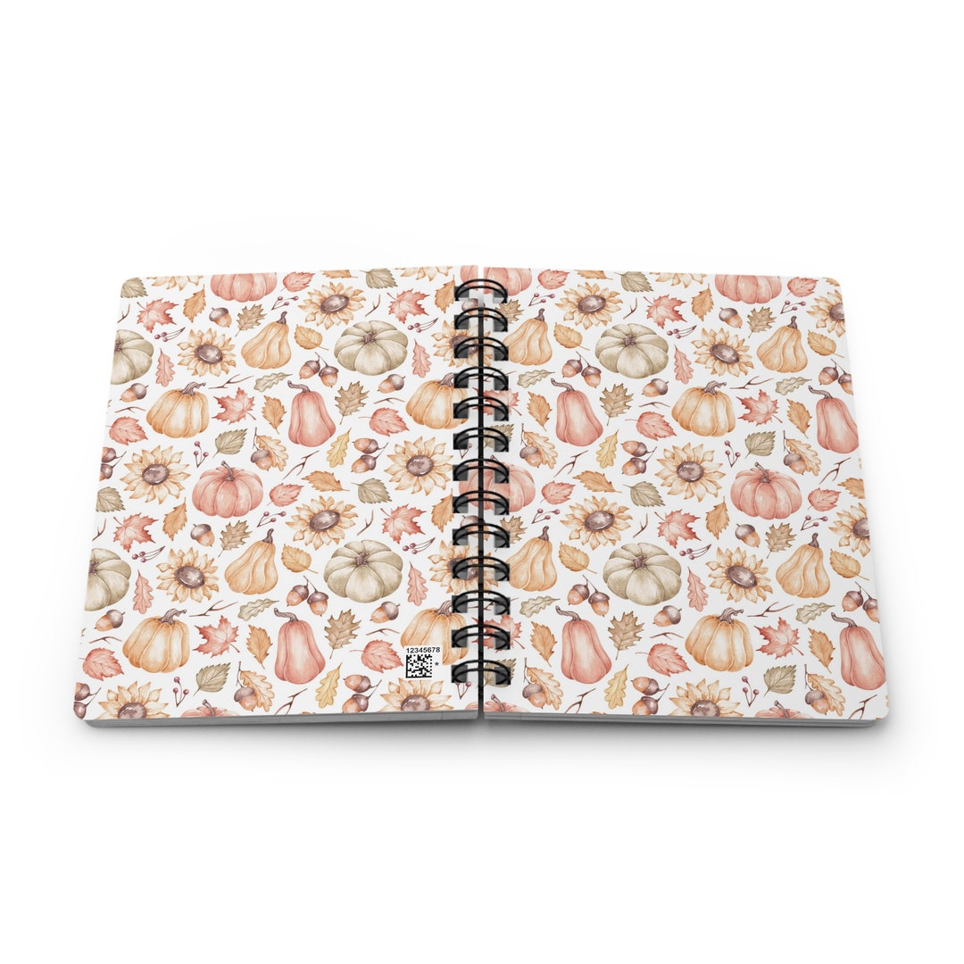 Pumpkins & Fall Leaves Spiral Bound Journalpumpkin Journal ...