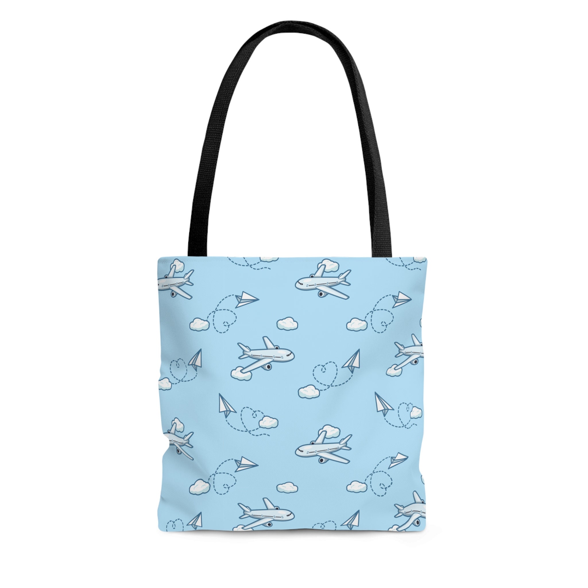 Airplane & Paper Planes Pattern Tote Bagbirthday Party Giftflight Crew ...