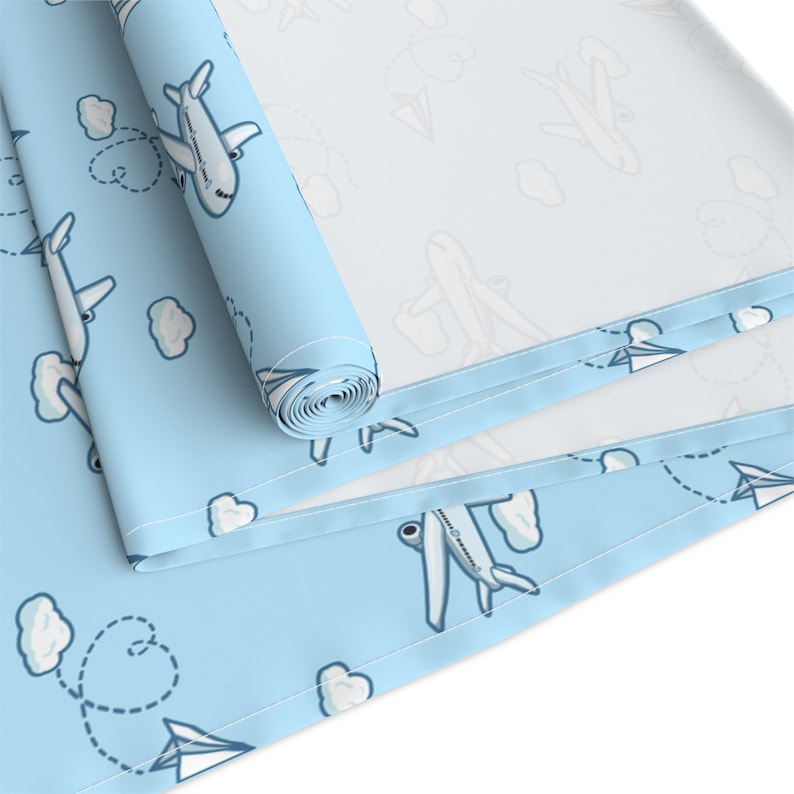 Airplane & Paper Planes Pattern Table Runnerpilot Retirement Party ...