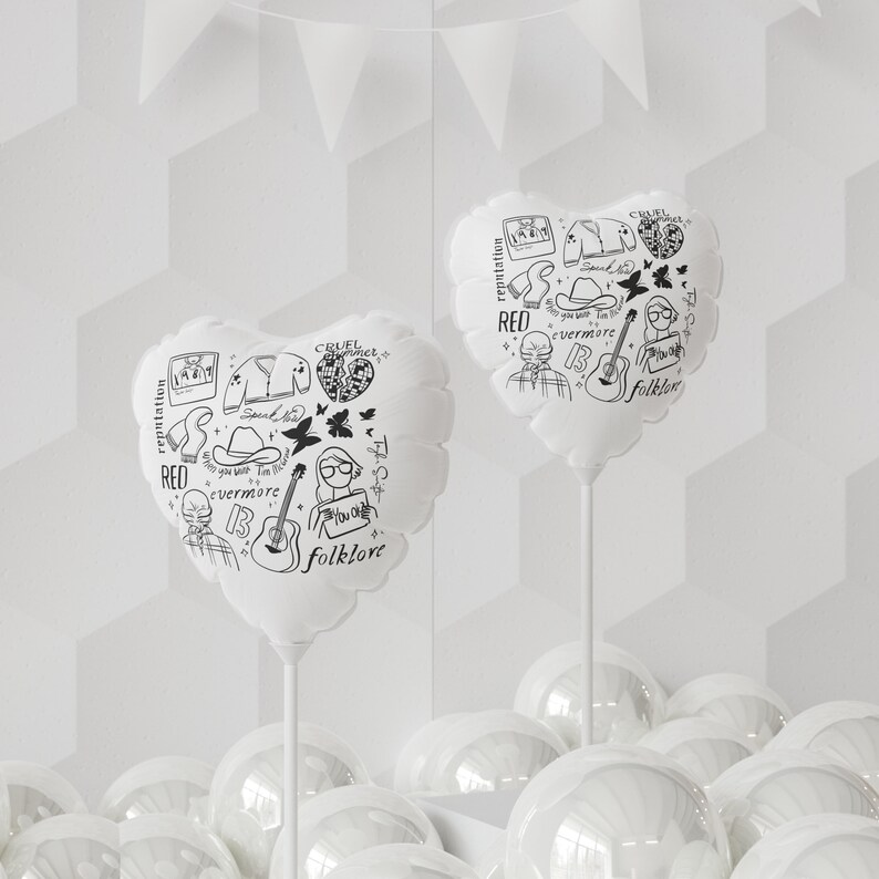 Taylor Line Art Collection Balloon round and Heart-shaped, 11 - Etsy