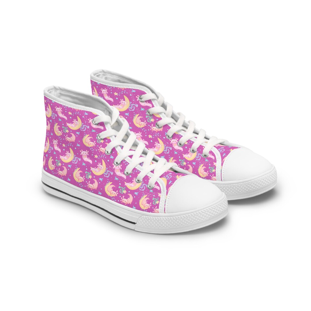 Axolotl Pink Women's High Top Sneakersaxolotl Loveranimal Lover ...