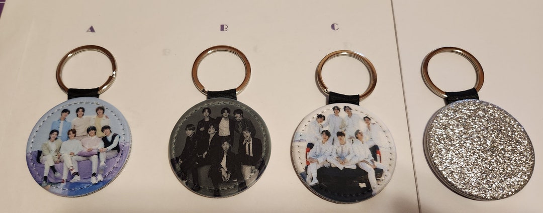 BTS Leatherette Key Chains. RM, Jin, Suga, Jhope, Jimin, Taehyung ...