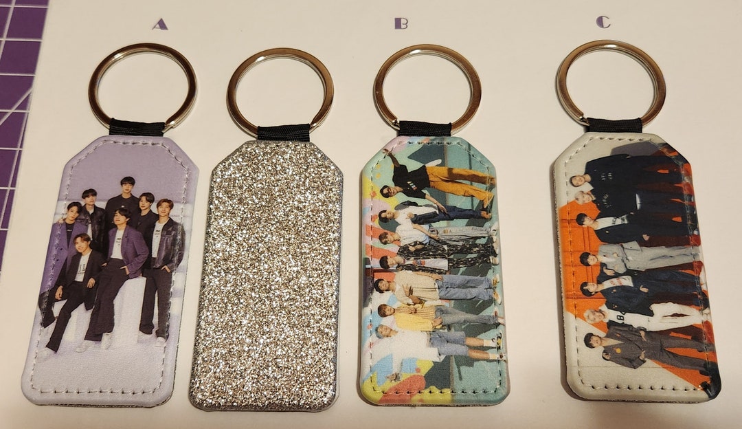 BTS Leatherette Key Chains. RM, Jin, Suga, Jhope, Jimin, Taehyung ...