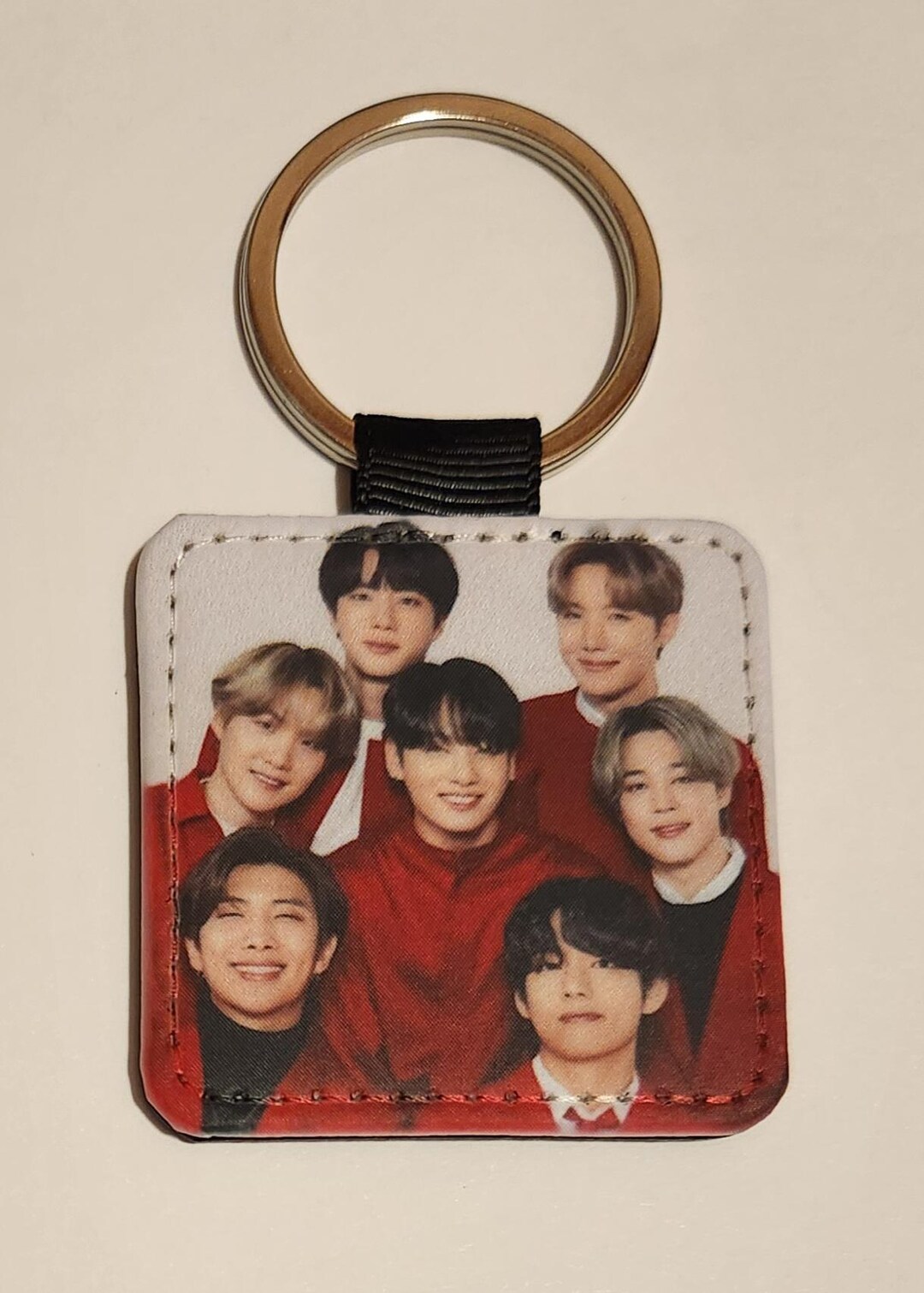 BTS Leatherette Key Chains. RM, Jin, Suga, Jhope, Jimin, Taehyung ...