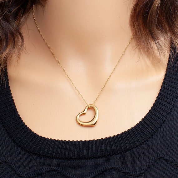 Elsa peretti gold heart necklace store