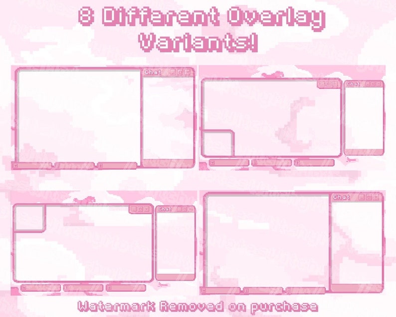 Cloud Pixel Full Twitch Overlay Package - Etsy