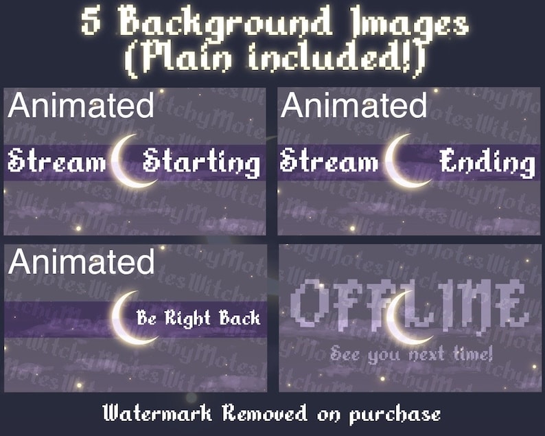 Moon Glow Full Twitch Overlay Package - Etsy