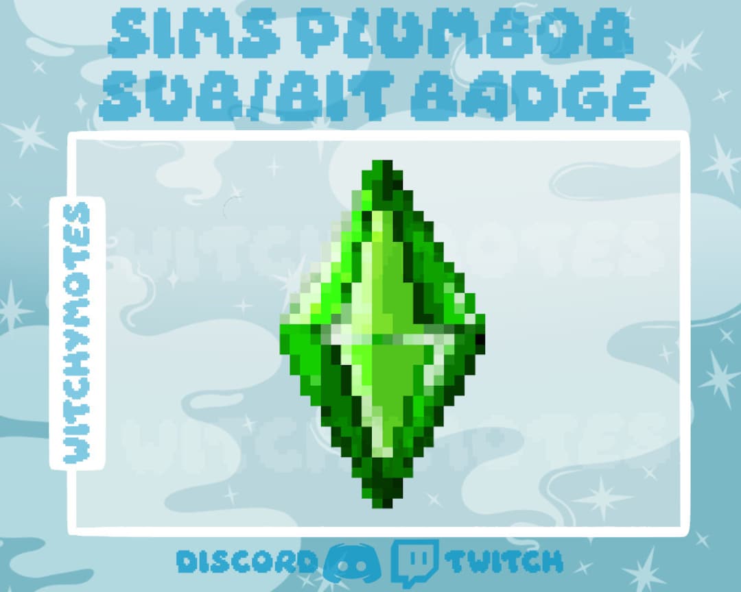 8-bit Pixel Sims Plumbob Sub / Bit / Channel Point Badge for Streamers ...