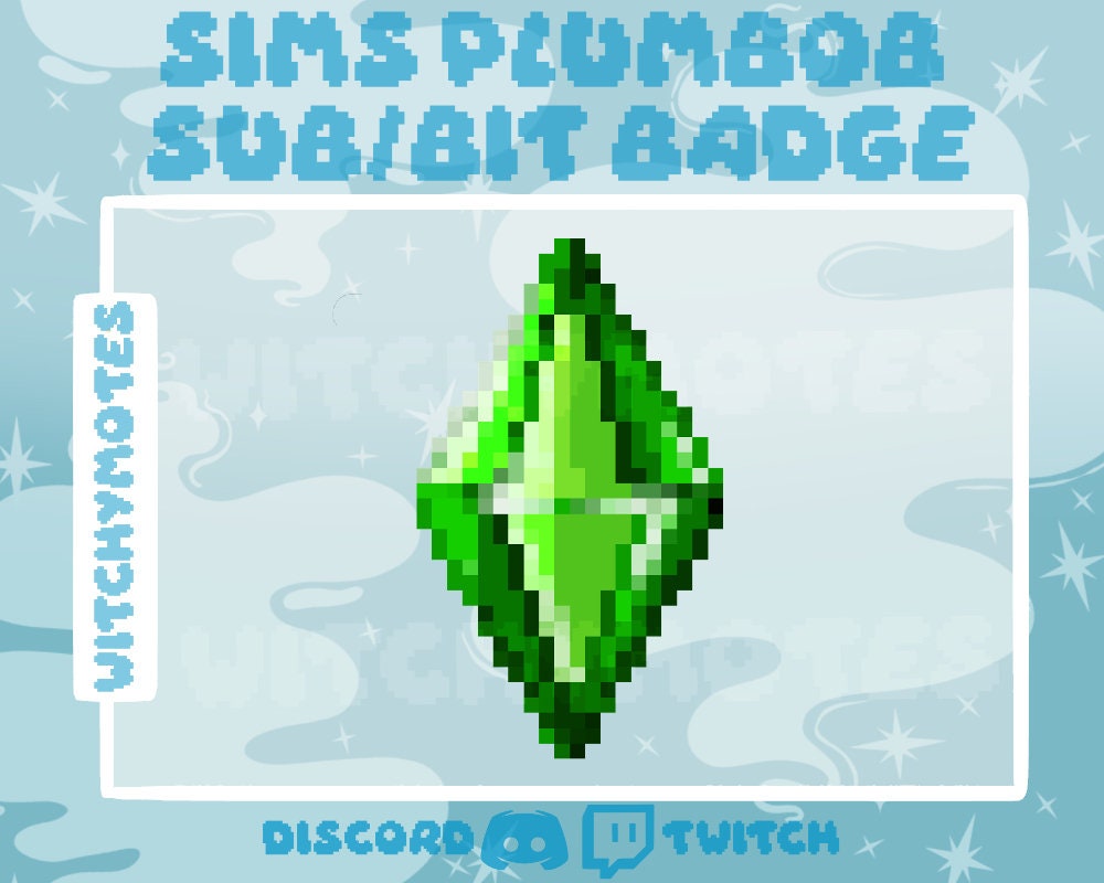 8-bit Pixel Sims Plumbob Sub / Bit / Channel Point Badge for Streamers ...