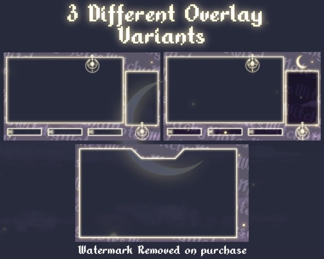Moon Glow Full Twitch Overlay Package - Etsy
